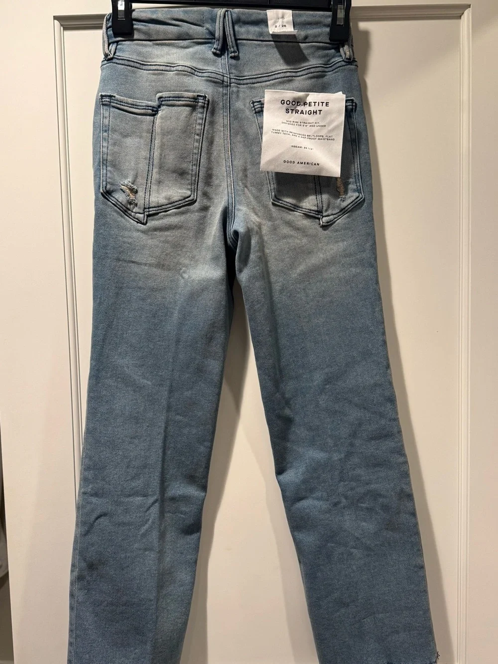 Good American | Jeans | Good American Straight Leg Jeans In Light Blue ...